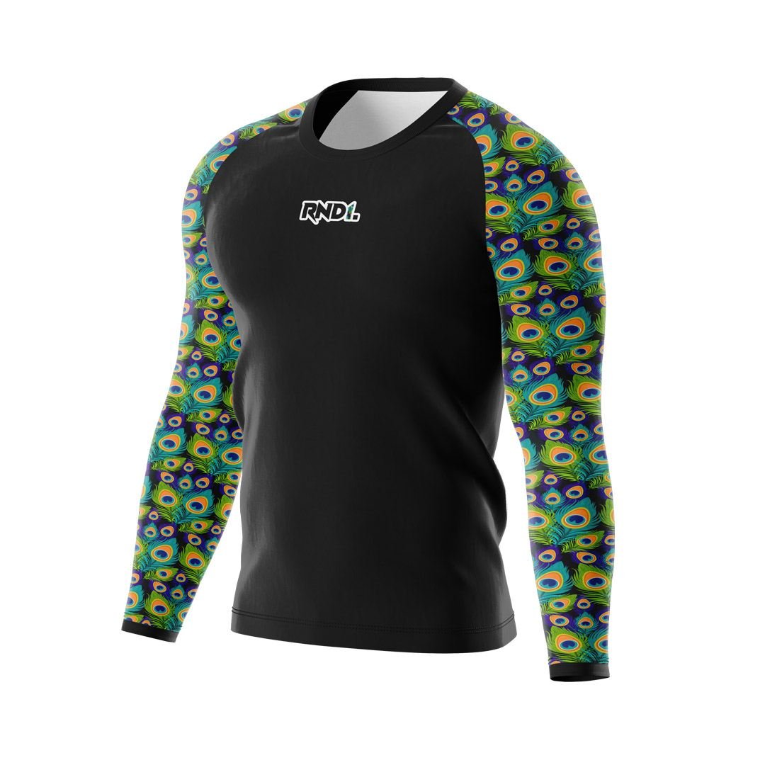Peacock Print Rash Guard » RND1 MMA Apparel